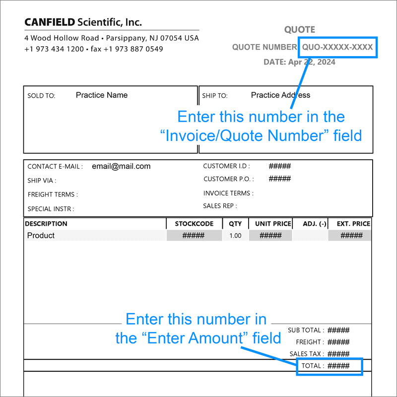 Invoice Payments – Canfield Scientific