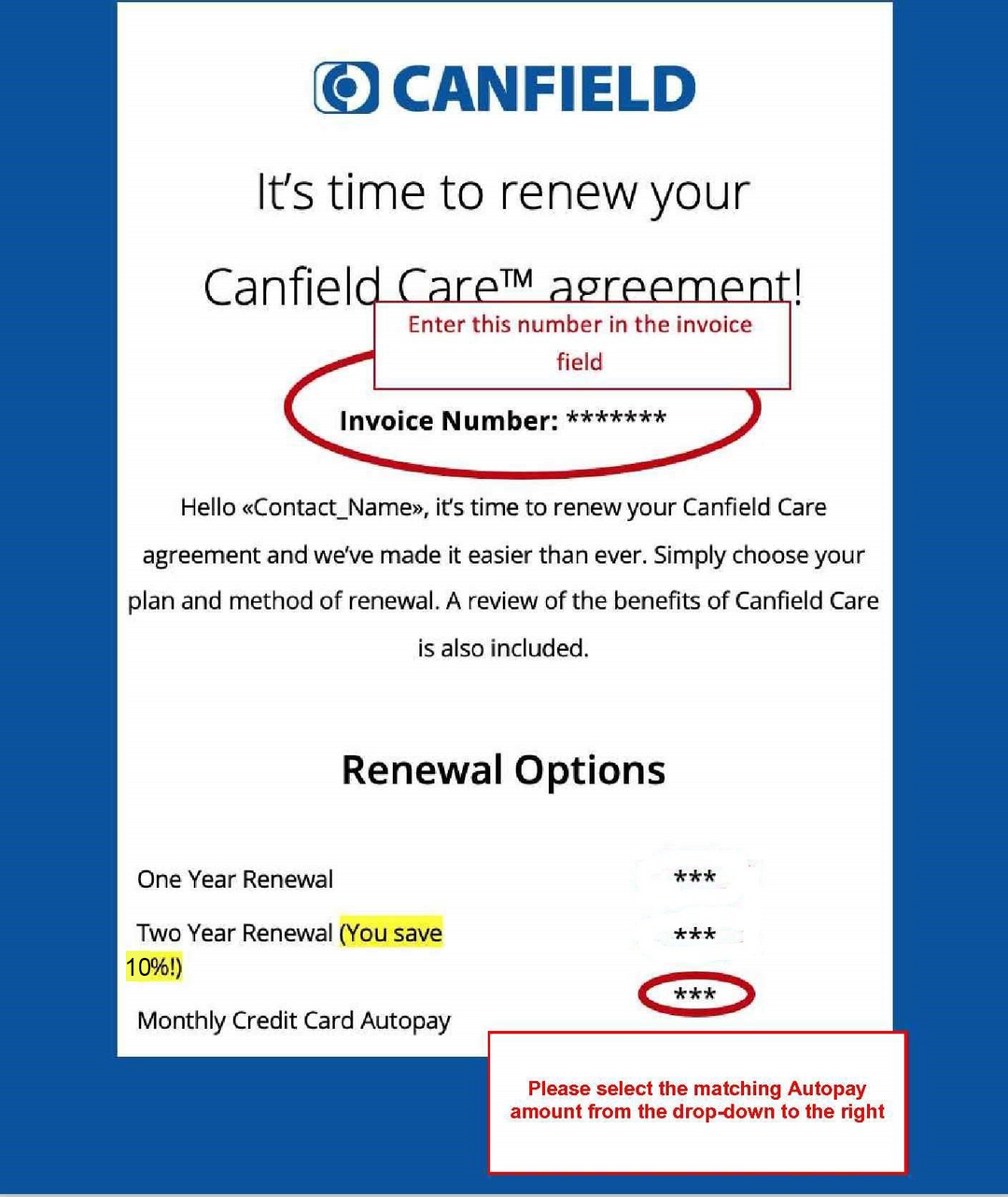 Invoice Payments – Canfield Scientific